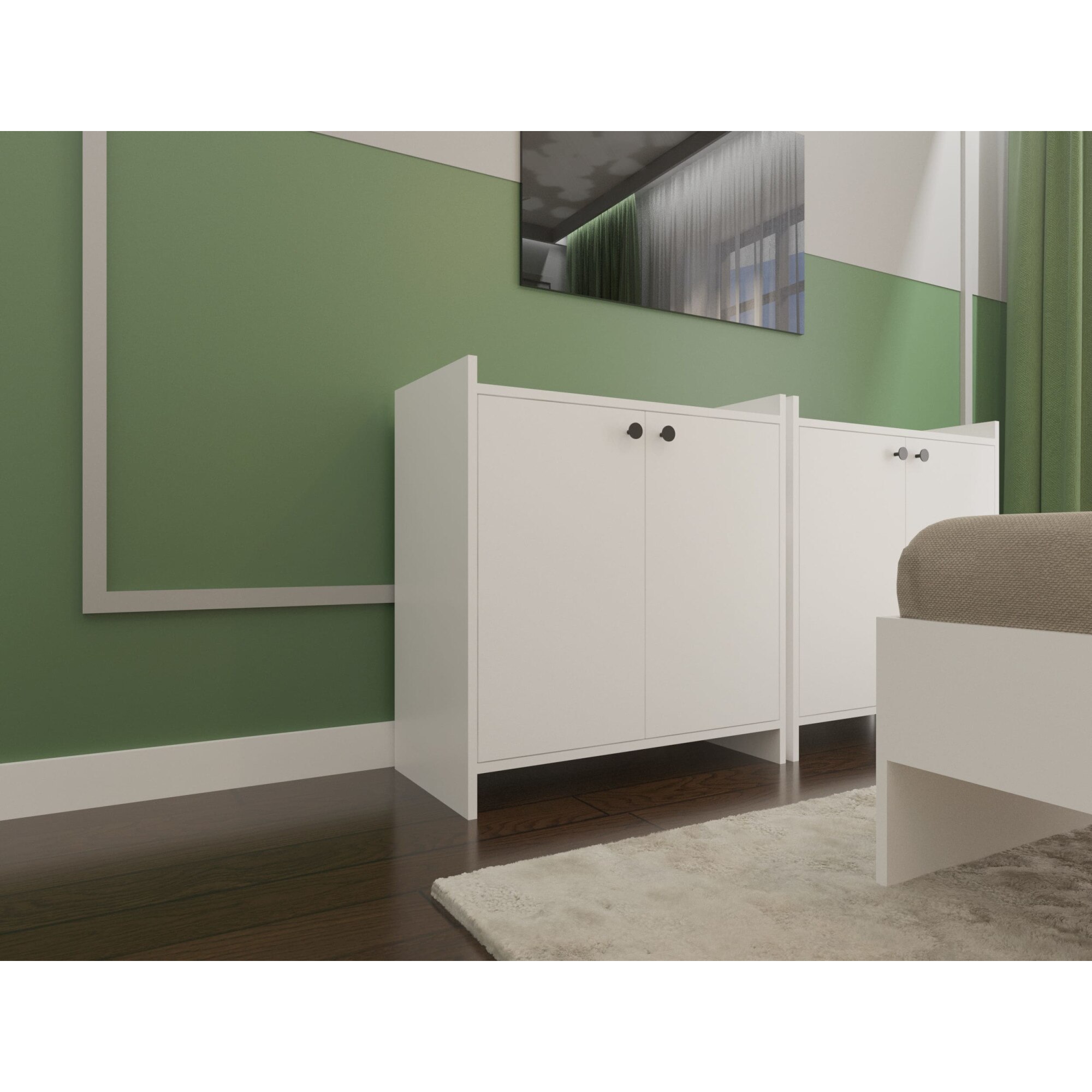 Comoda DELIZIA, 80x40x85 cm, PAL 18mm, ALB, by Fichi - eMAG.ro