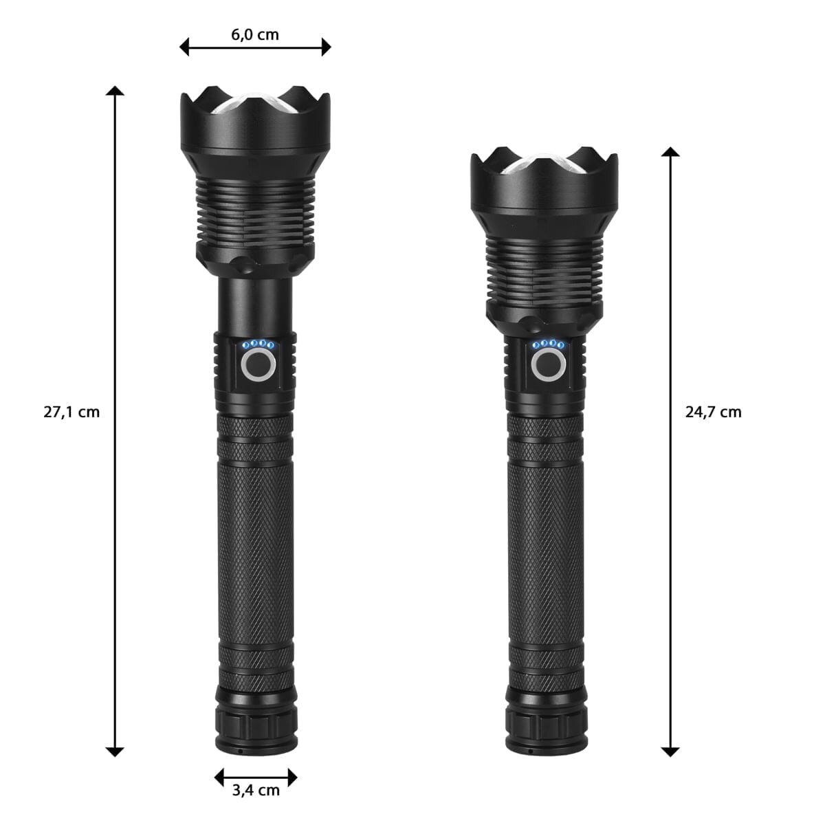 Lanterna LED, Tactica, 2000 lm, Reincarcabila, Rezistenta la Apa, Ideala pentru Camping ...