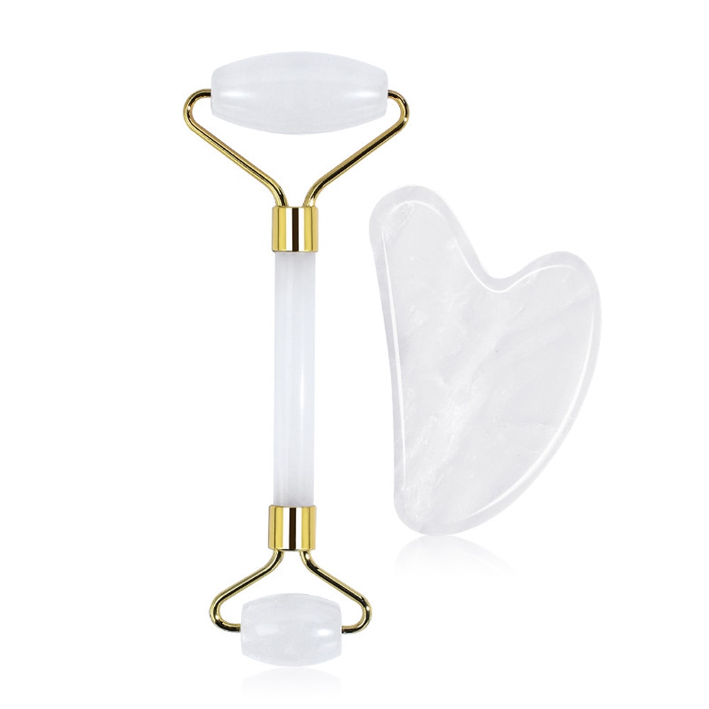 Gua Sha & Stick de masaj, Cozevdnt, Jad, Alb - eMAG.ro