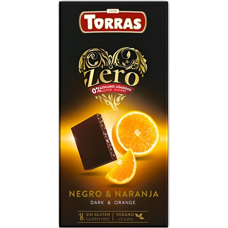 Ciocolata neagra vegana fondant, 49% cacao cu portocala liofilizata, 0% ...