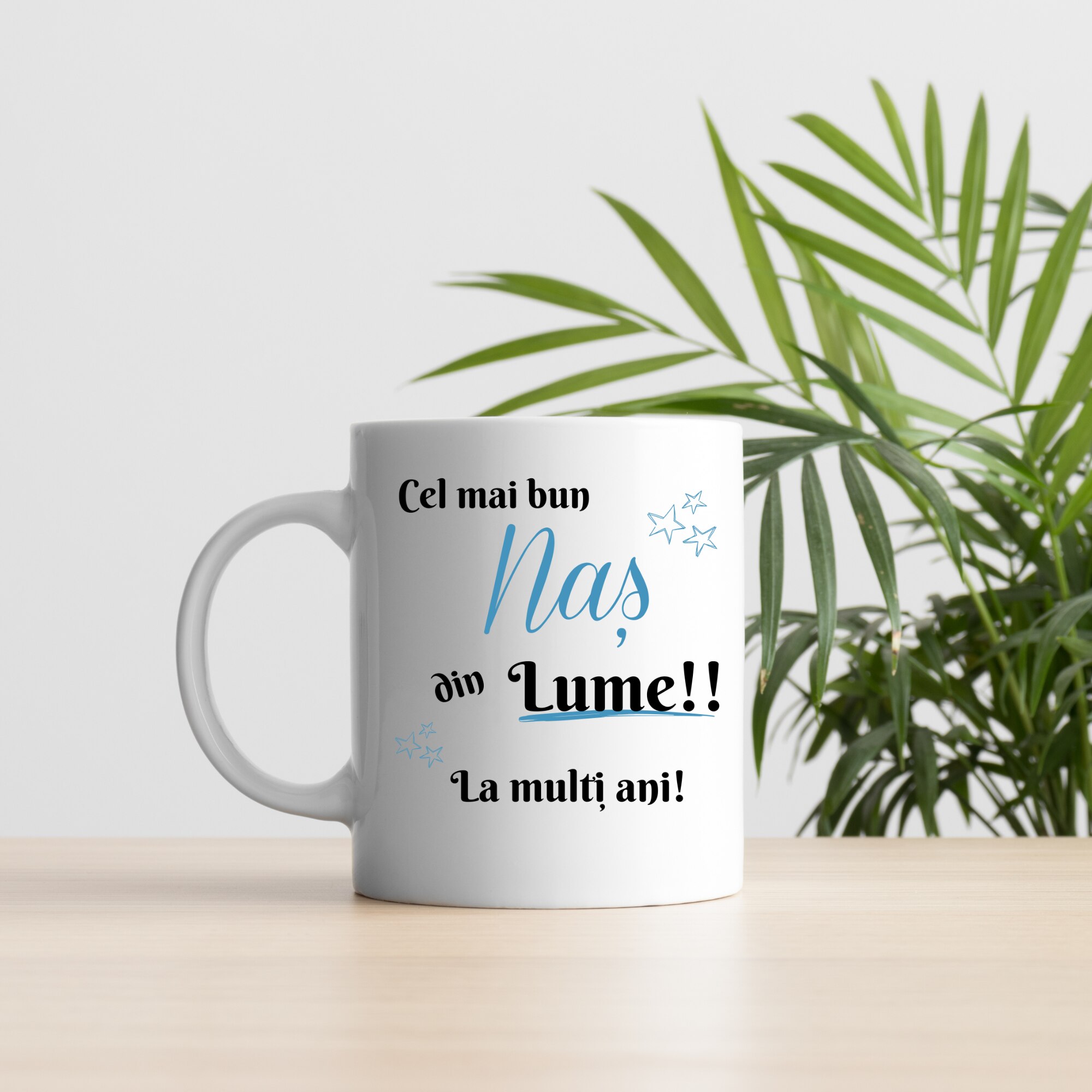 Cana personalizata “Cel mai bun nas din Lume” alba, 330ml - eMAG.ro