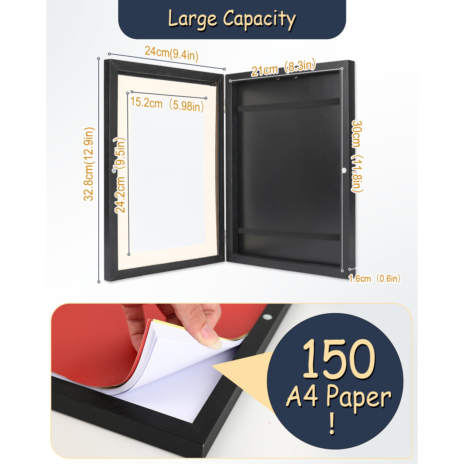 Rame foto, BoYata, 2 Pack, A4, completabil pana la 150 de imagini ...