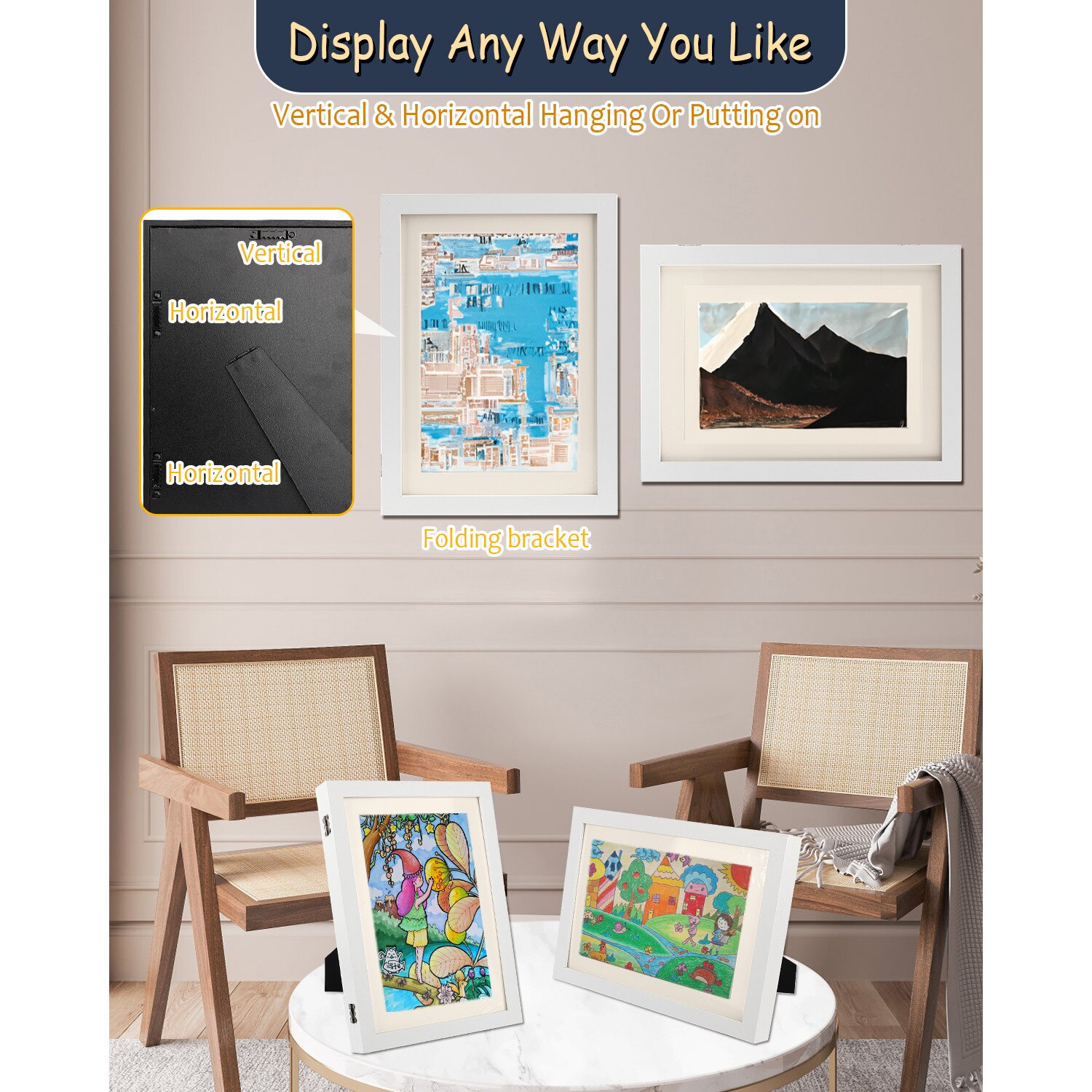 Rame foto, BoYata, 2 Pack, A4, completabil pana la 150 de imagini ...