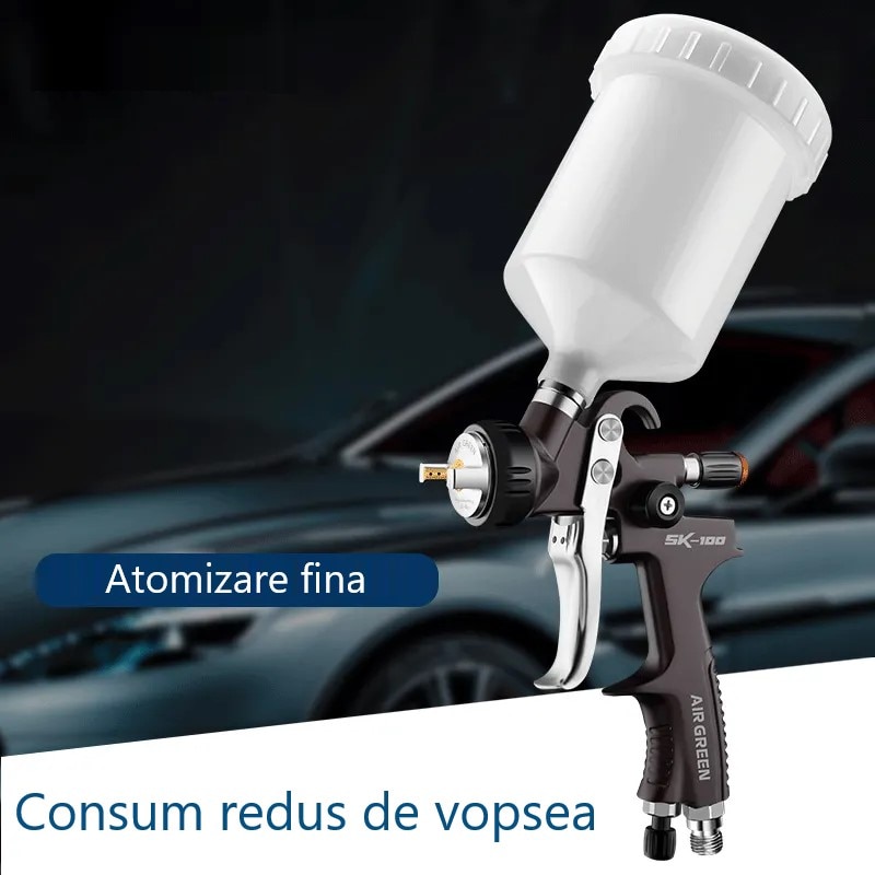 Pistol de vopsit auto HVLP SK100, cu duza de 1.3 mm - eMAG.ro