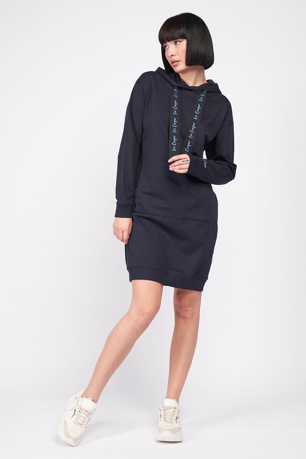 Lee Cooper, Rochie-hanorac din bumbac, Albastru ultramarin, M - eMAG.ro