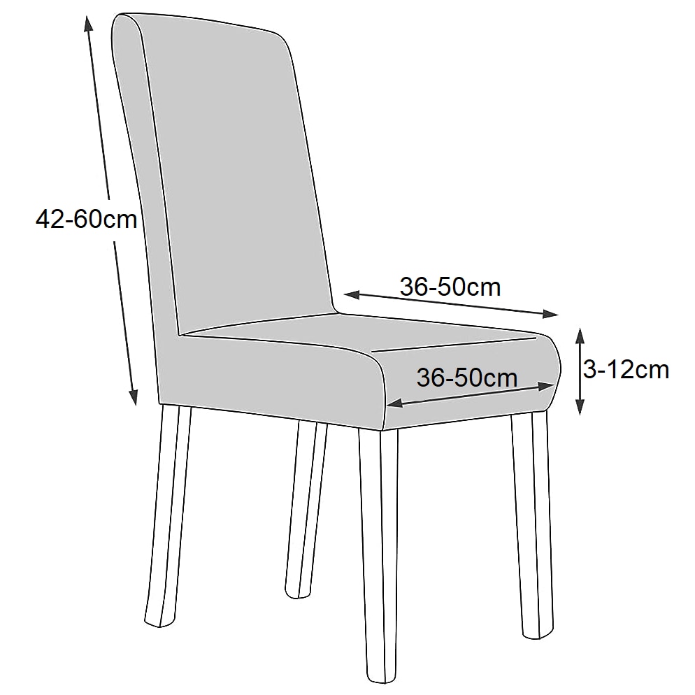Set 6 Huse Scaun Universale GALAXIA®, Elastice, Din Bumbac Embosat, Bej ...