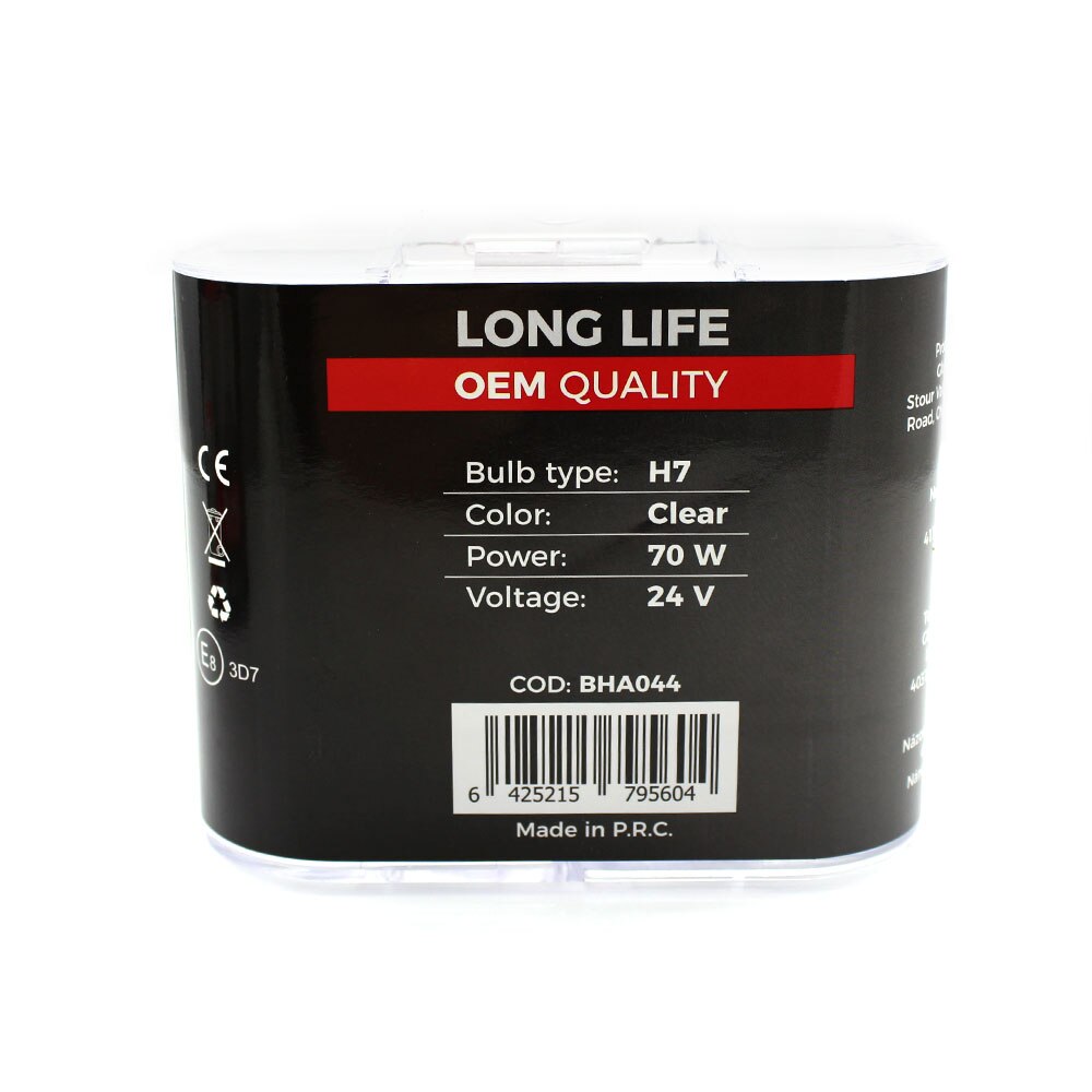 Set De 2 Becuri Halogen 24v, H7,70w, +50% Intensitate, Long Life, EV2348 - eMAG.ro