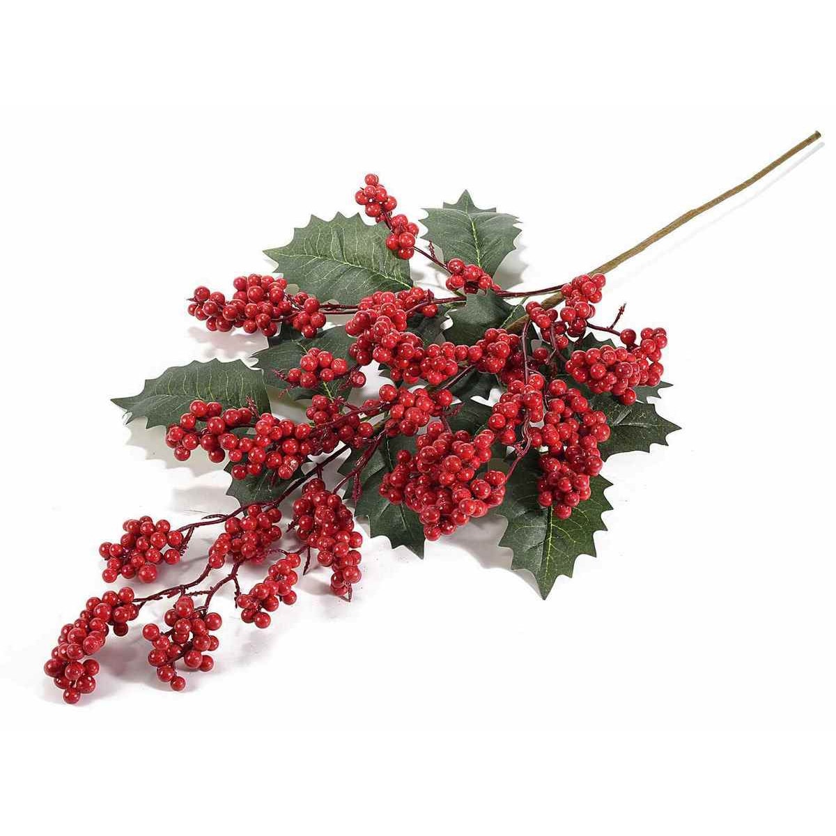 Set 4 crengute cu fructe rosii artificiale Illex 63 cm - eMAG.ro