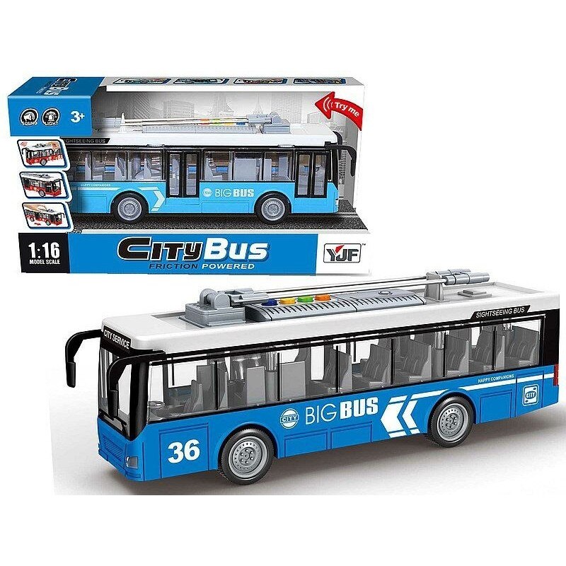 Autobuz cu sunete, lumini si functie usi deschise Bug Bus scara 1:16 ...