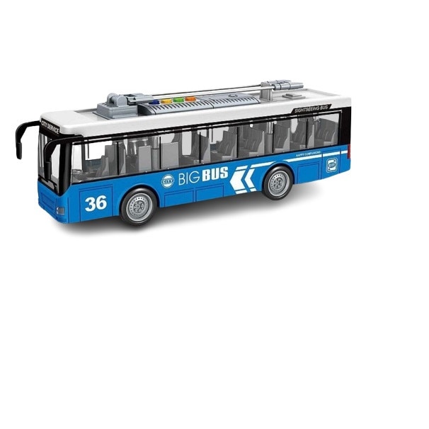 Autobuz cu sunete, lumini si functie usi deschise Bug Bus scara 1:16 ...
