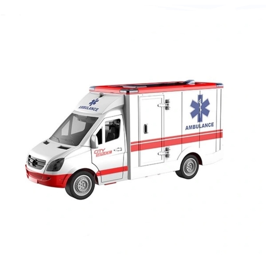 Masina ambulanta cu sunete si lumini City Service scara 1:16 - eMAG.ro