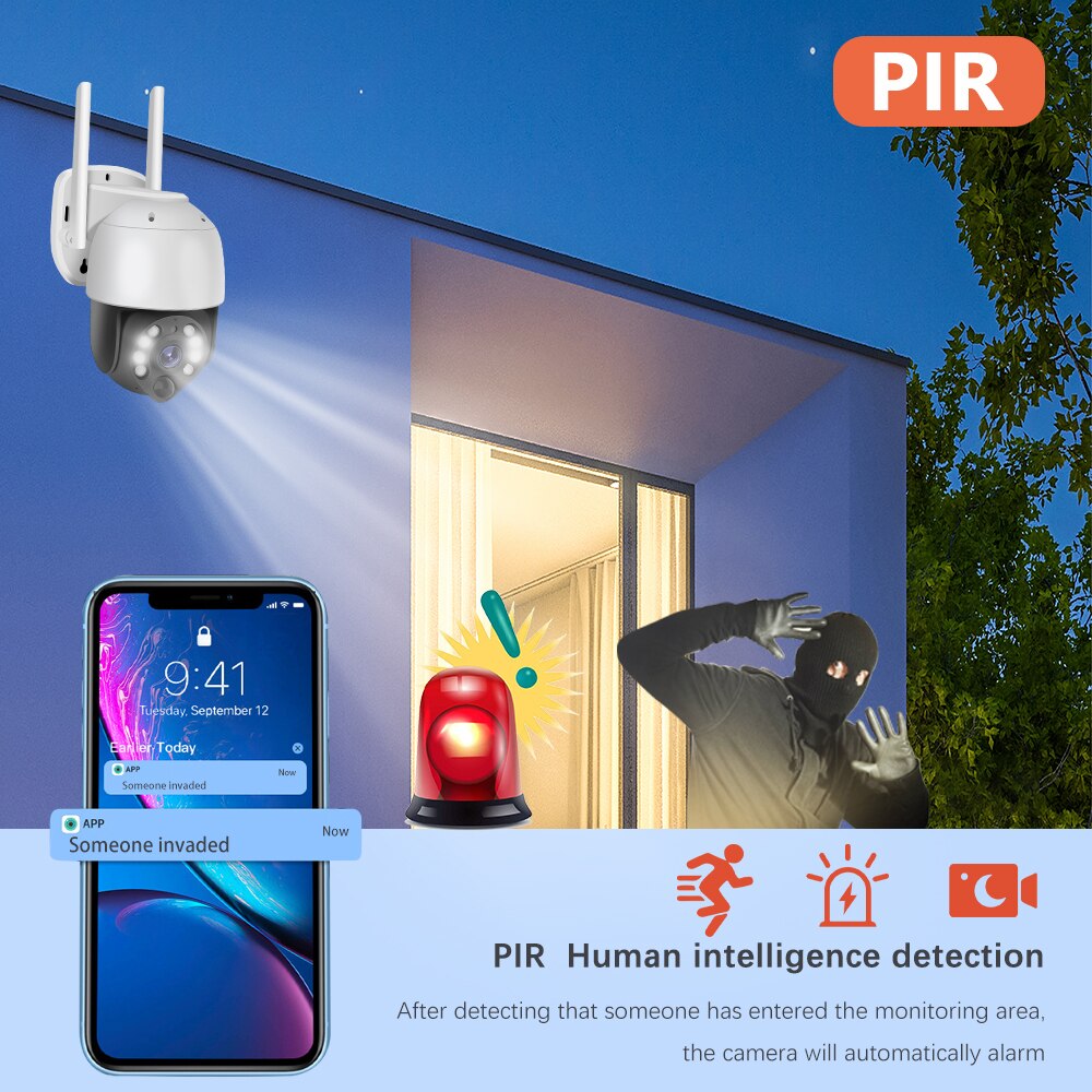 Camera de supravghere cu sim 4G, panou solar bateri incluse rotire 355 ...