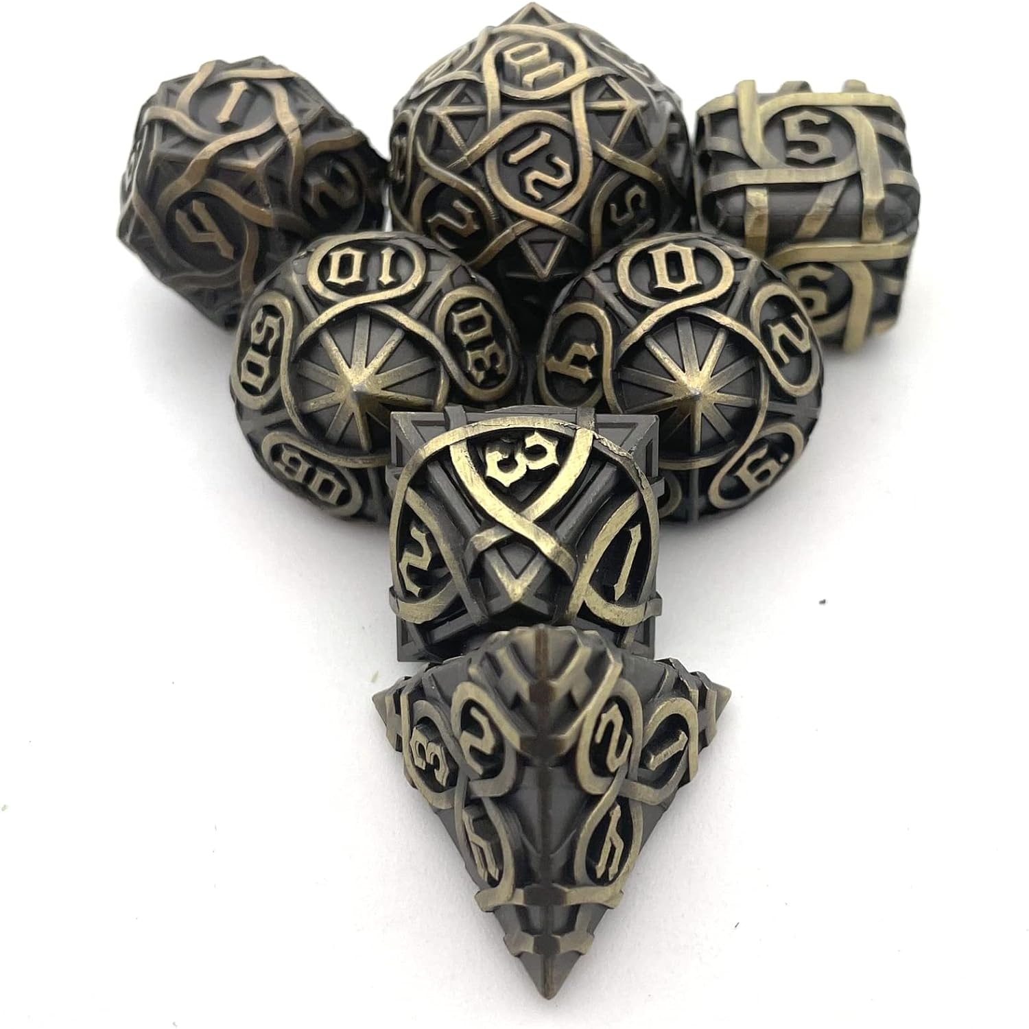 Set 7 zaruri, Sunmostar, Model RPG Metal Polyhedron, DND Group of ...