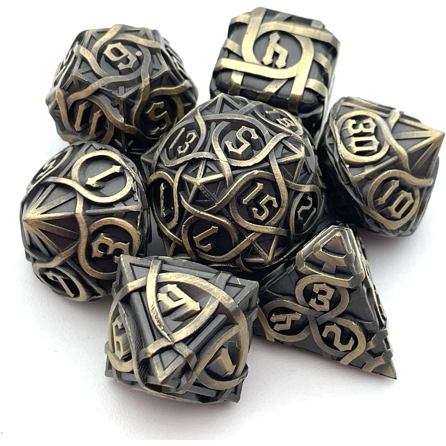 Set 7 zaruri, Sunmostar, Model RPG Metal Polyhedron, DND Group of ...