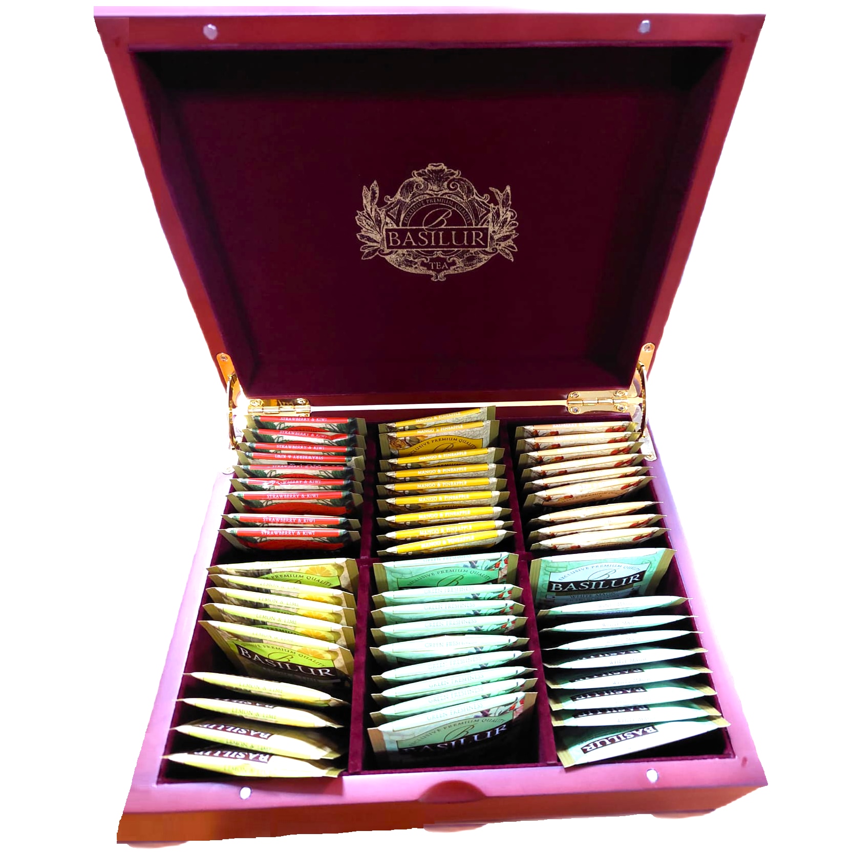 Ceai asortat negru/verde/oolong cu fructe si plante, fara aditivi ...