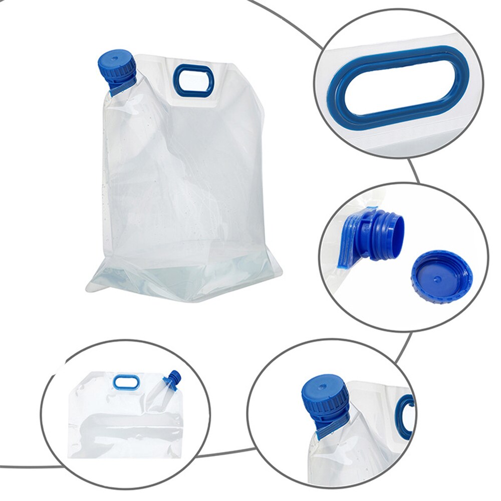 Set 4 recipiente de apa camping, JeiibrZu, PVC, 5 l Albastru ...