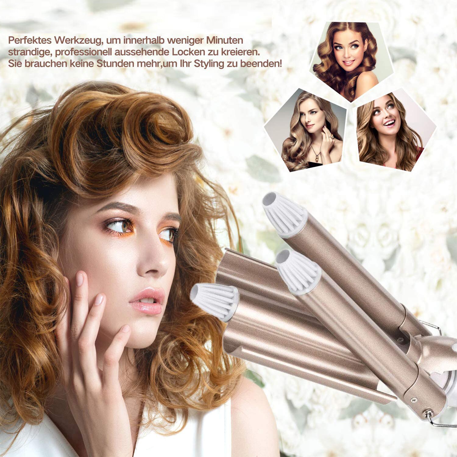 Ondulator pentru par, JeiibrZui, Temperatura reglabila, Pentru parul ...