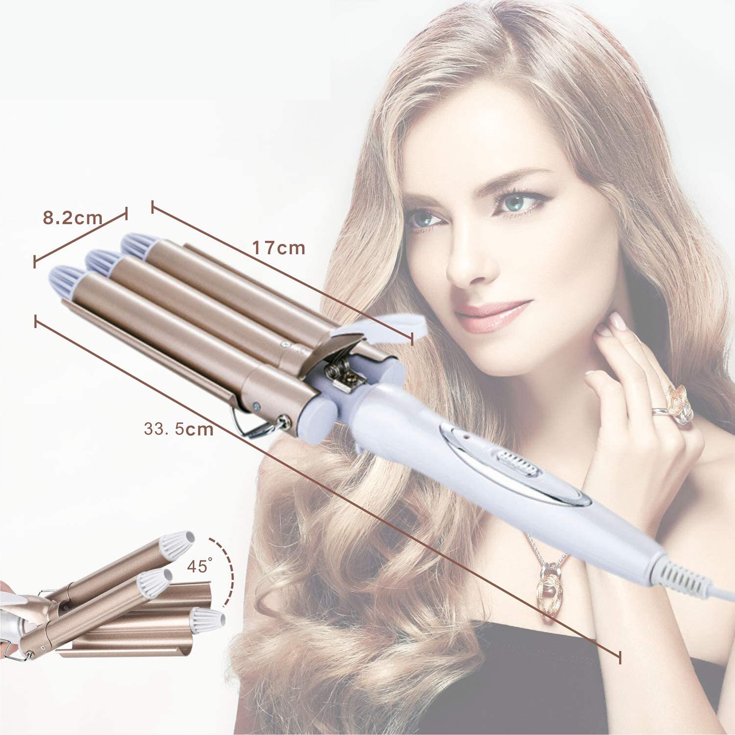 Ondulator pentru par, JeiibrZui, Temperatura reglabila, Pentru parul ...