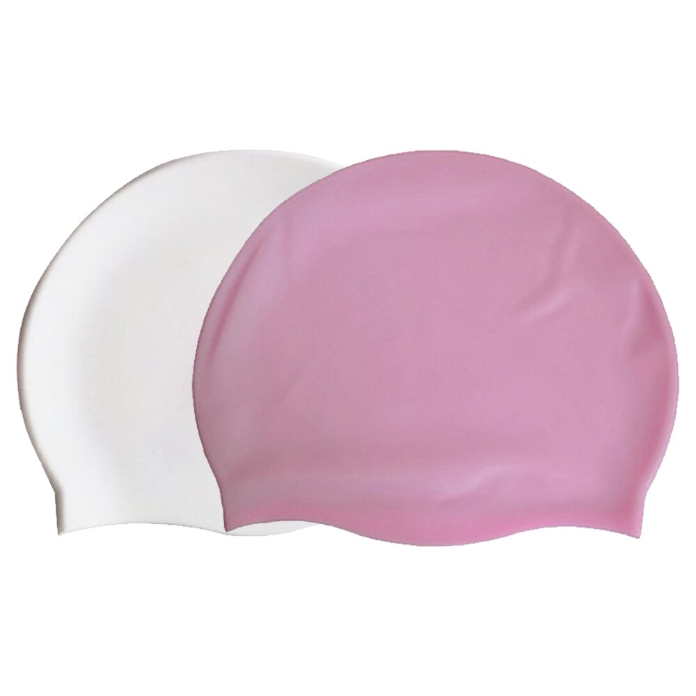 Set 2 casti de inot, JeiibrZui, Silicon, Roz/Alb - eMAG.ro