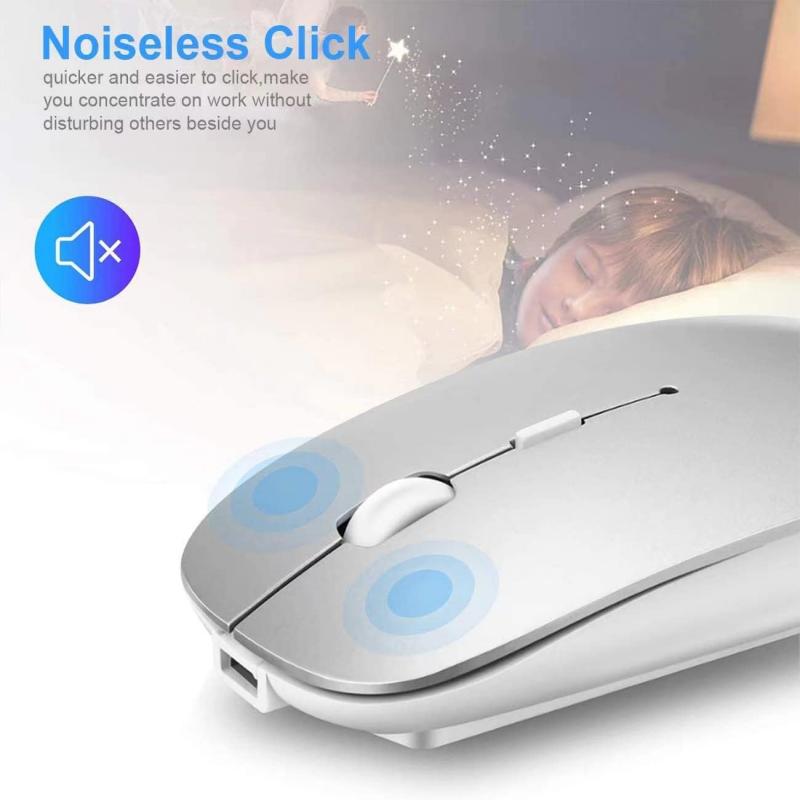 Mouse Bluetooth, mouse-ului wireless dual mode, Mokeum, Alb - eMAG.ro