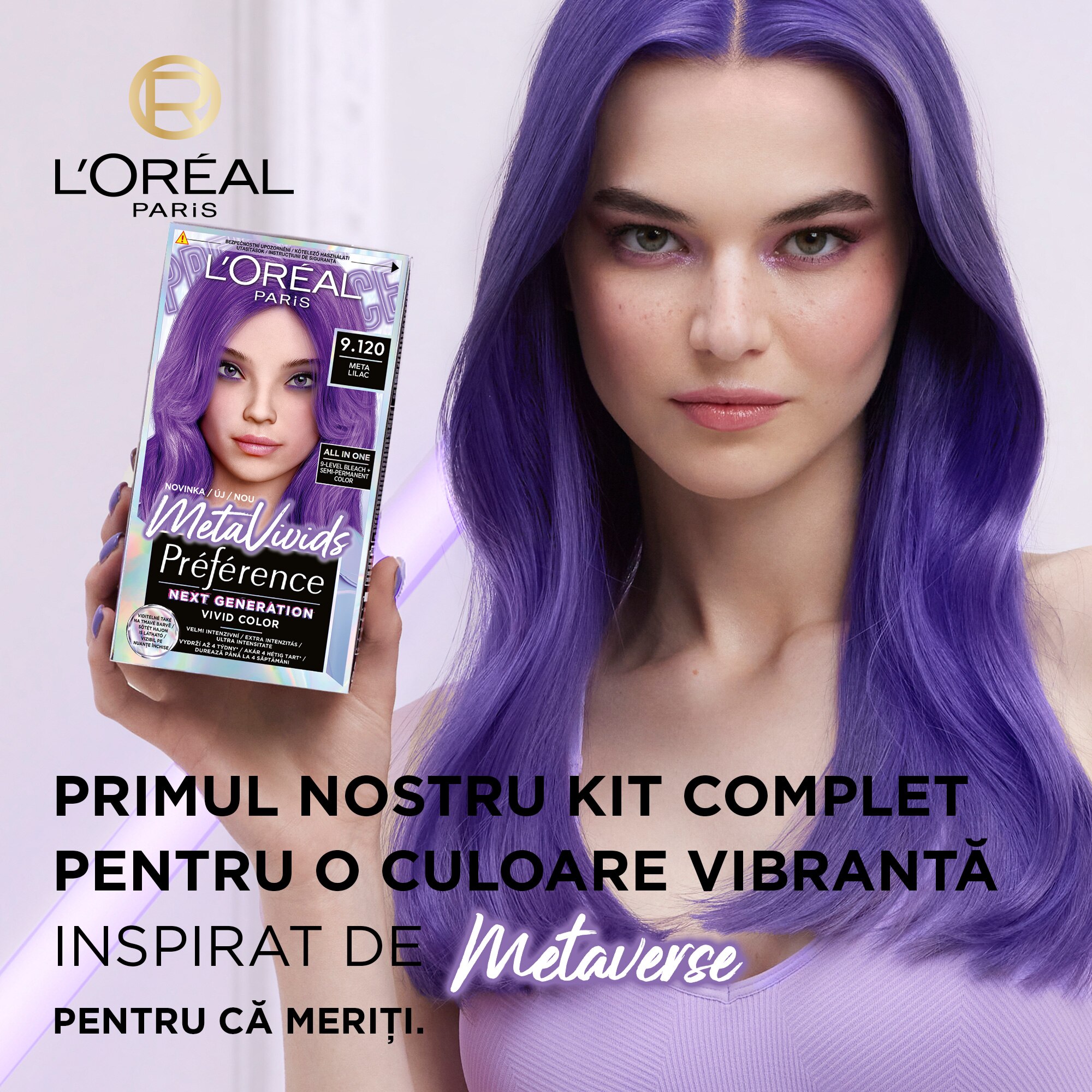 Vopsea de par semi-permanenta L'Oreal Paris Preference MetaVivids 9.120 ...