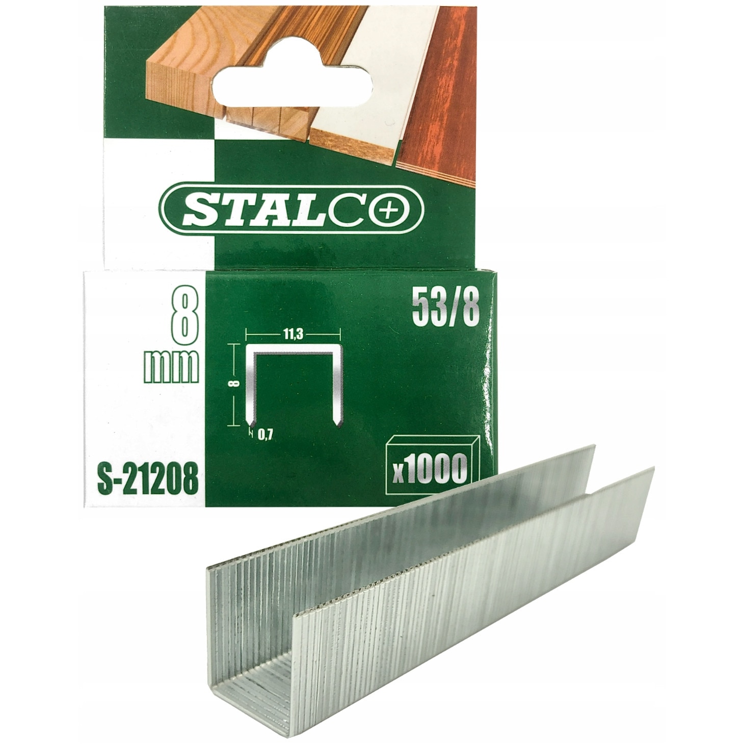 Set de 1000 capse pentru tapiterie, Stalco, Tip 53, 8 mm - eMAG.ro