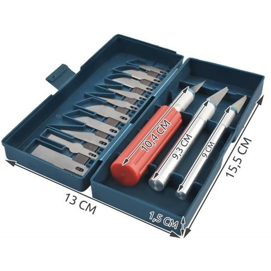 Set Cutite de Modelat idealSTORE, Include 3 Manere diferite, 13 lame de ...