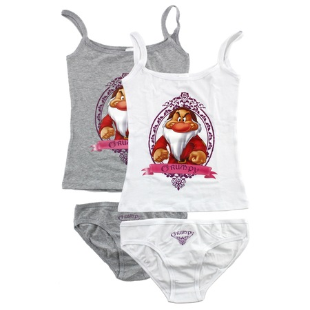 Set maieu si chiloti, Disney Grumpy, Gri, 10-11 ani - eMAG.ro