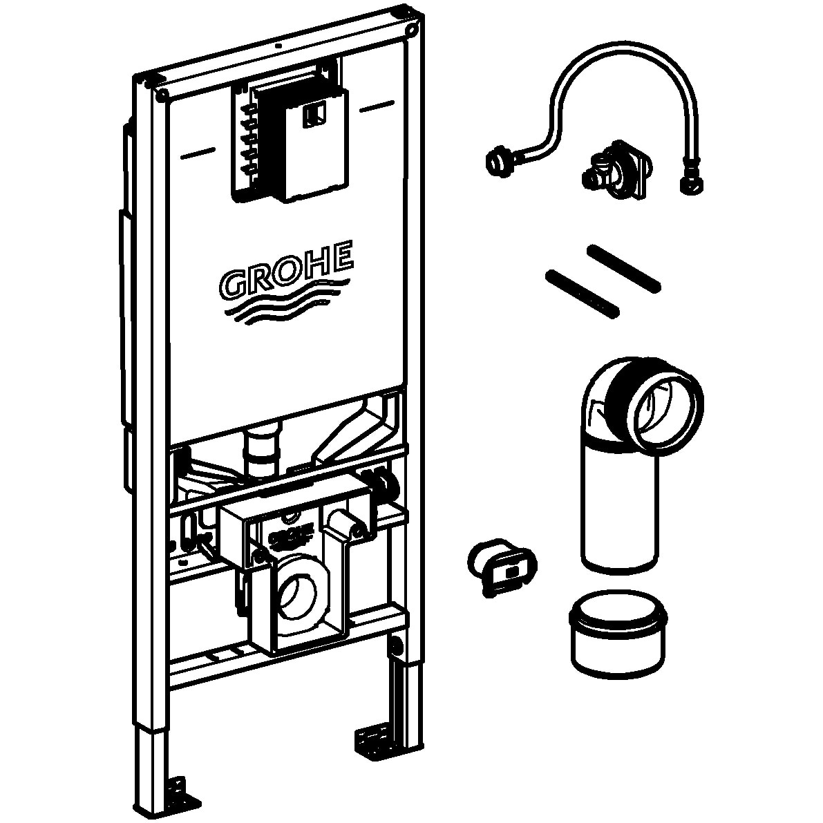 Rezervor WC Grohe Rapid SLX 39596000, cadru, incastrat, posibilitate ...