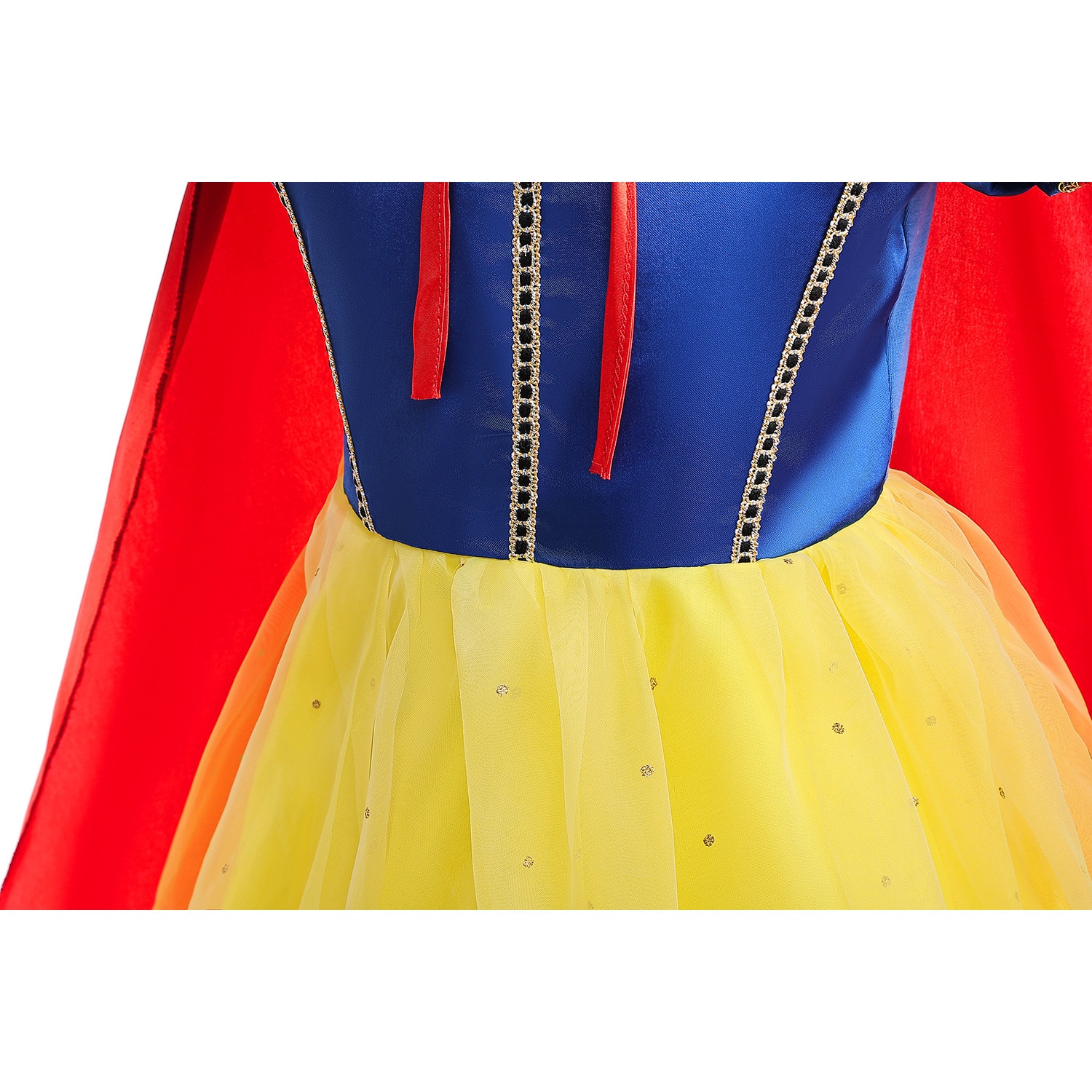 Costumatie carnaval fete Alba ca Zapada cu manusi albastre, 5-6 ani ...