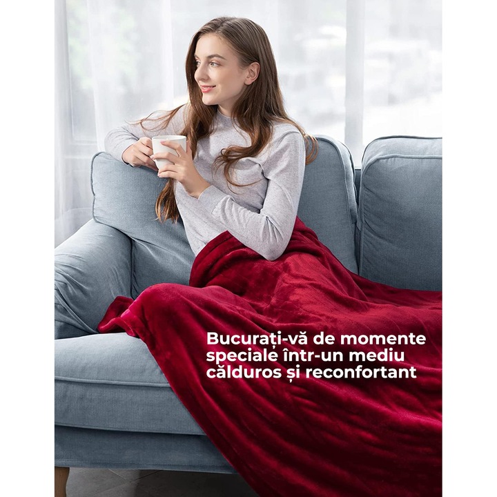 Patura cu incalzire electrica Regal Bliss ®, cu protectie impotriva ...