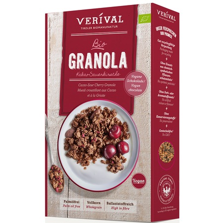 Cereale Crunchy cacao si visine Verival Bio, 325g - eMAG.ro