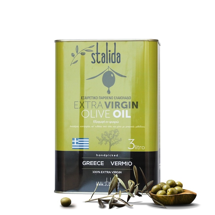 Ulei de masline extra virgin Stalida 3L, 0,3, presare la rece, din ...