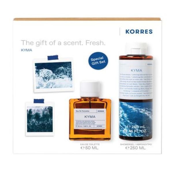 Set apa de toaleta/gel de dus pentru barbati, Korres, 50 ml, 250 ml ...