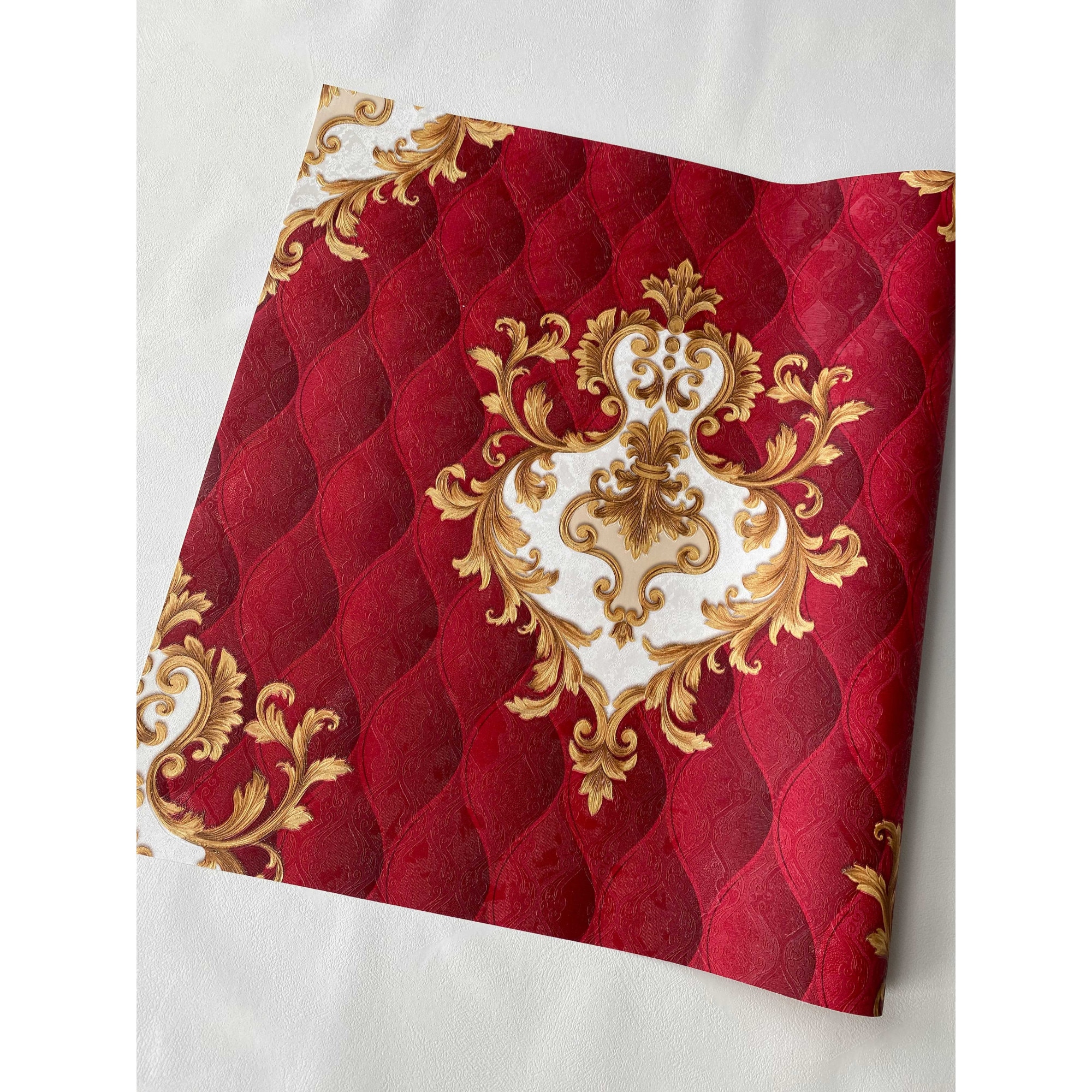 Tapet DEGRETS 950204, Vinil, Naomi Baroque, Rosu, 0.53m x 10.05m, 5.3 ...