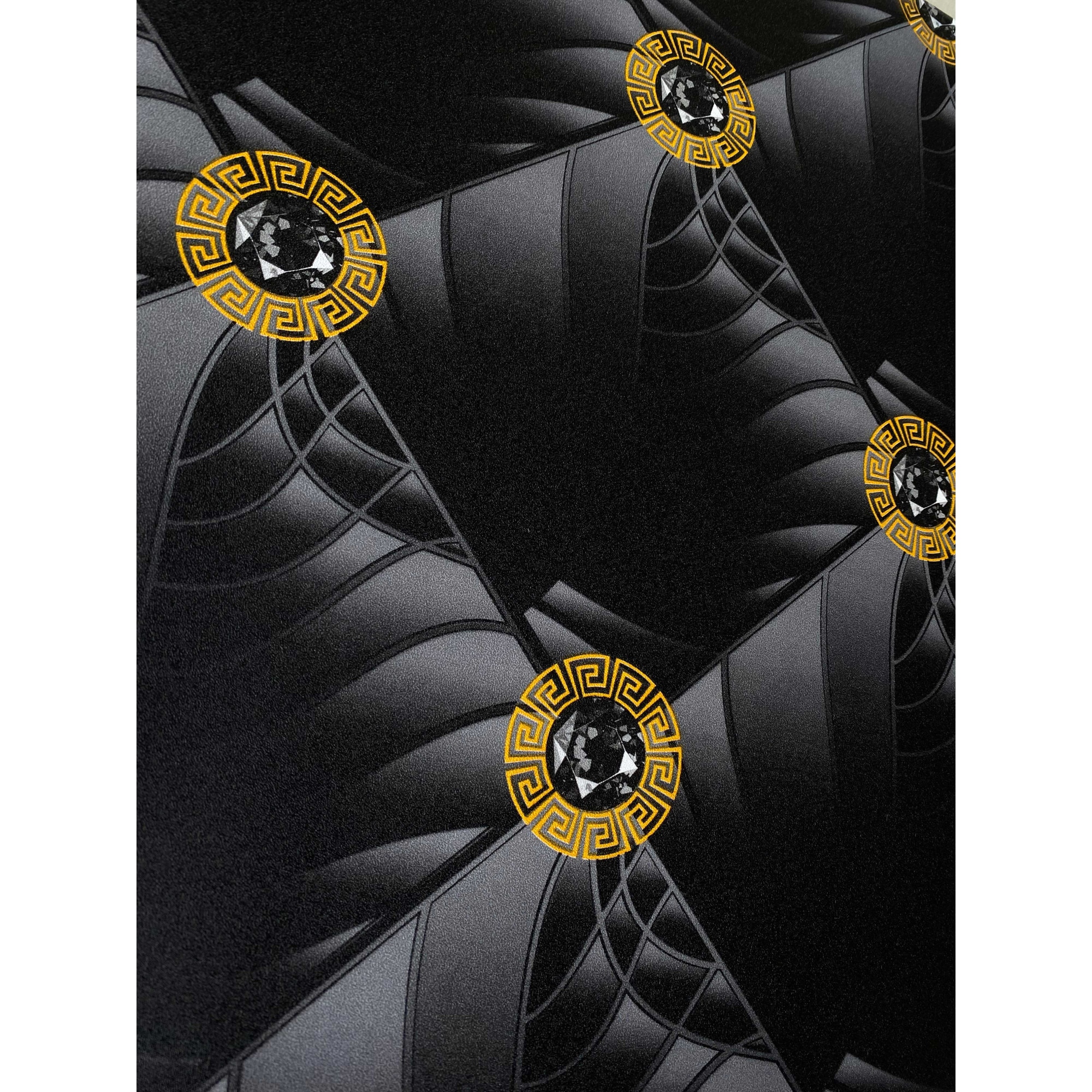 Tapet DEGRETS 020202, Vinil, Versace piele 3D, Negru, 0.53m x 10.05m, 5 ...