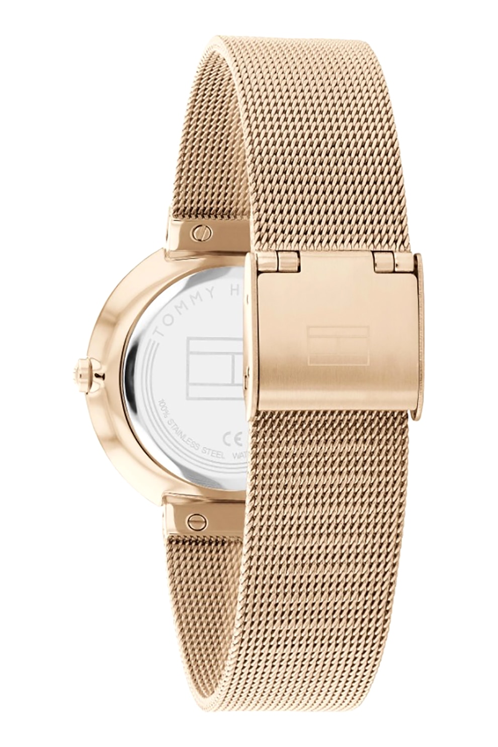 Tommy Hilfiger, Часовник от неръждаема стомана с мрежеста верижка ...