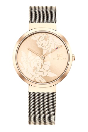 Tommy Hilfiger, Часовник от неръждаема стомана с мрежеста верижка ...
