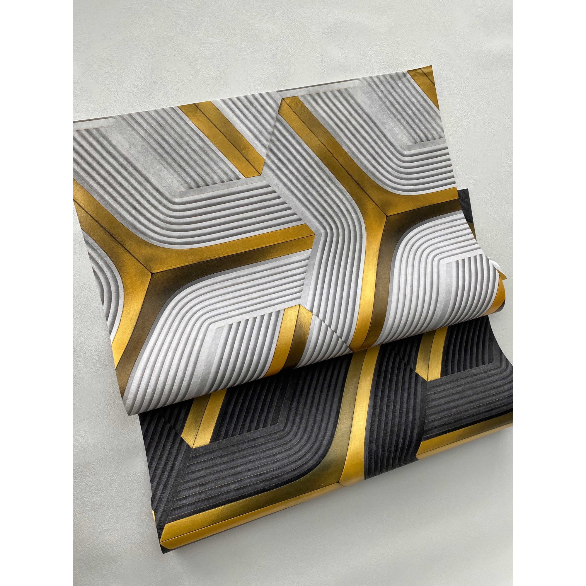 Tapet DEGRETS 0905, Vinil, Genesis 3D, Negru-Auriu, 0.53m x 10.05m, 5.3 ...