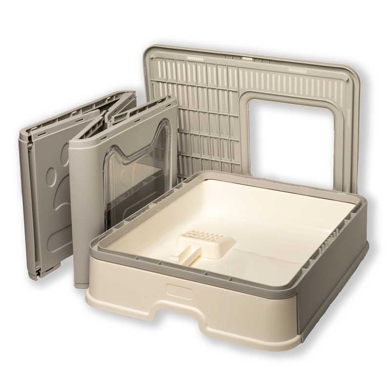 Litiera pliabila pentru pisici, Sarsaila, gri - eMAG.ro