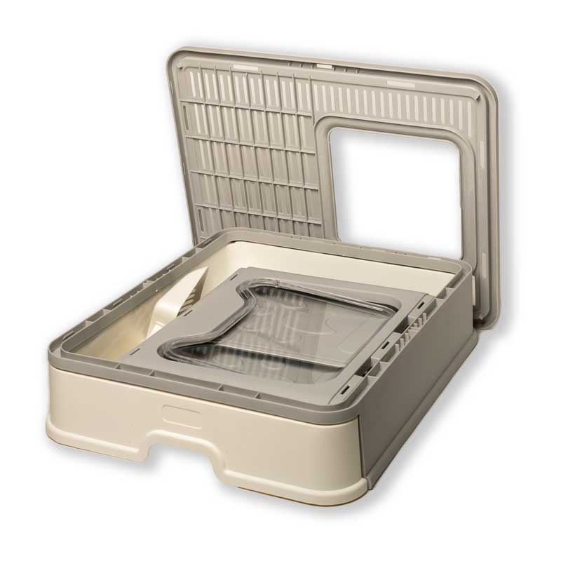 Litiera pliabila pentru pisici, Sarsaila, gri - eMAG.ro