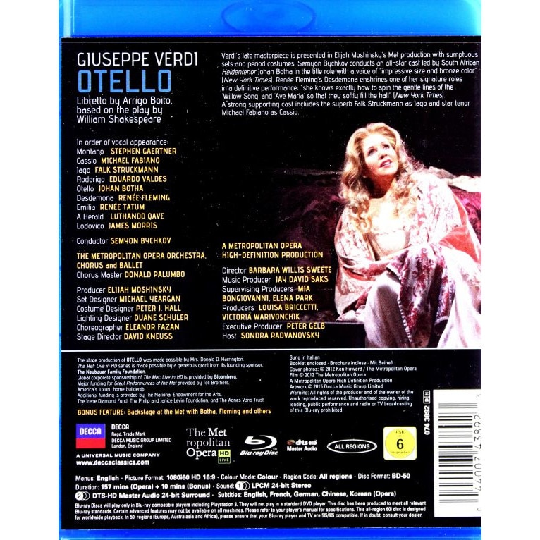 Renee Fleming: Verdi Otello [Blu-Ray] - eMAG.hu