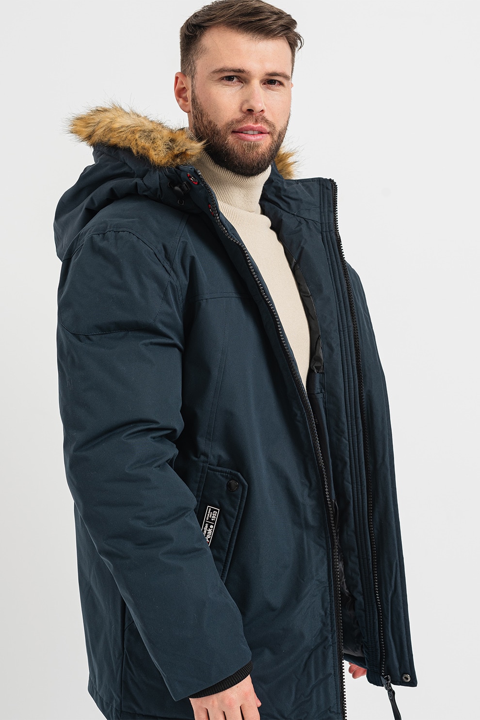 Canadian Peak, Geaca cu gluga Alexan, Bleumarin, L - eMAG.ro