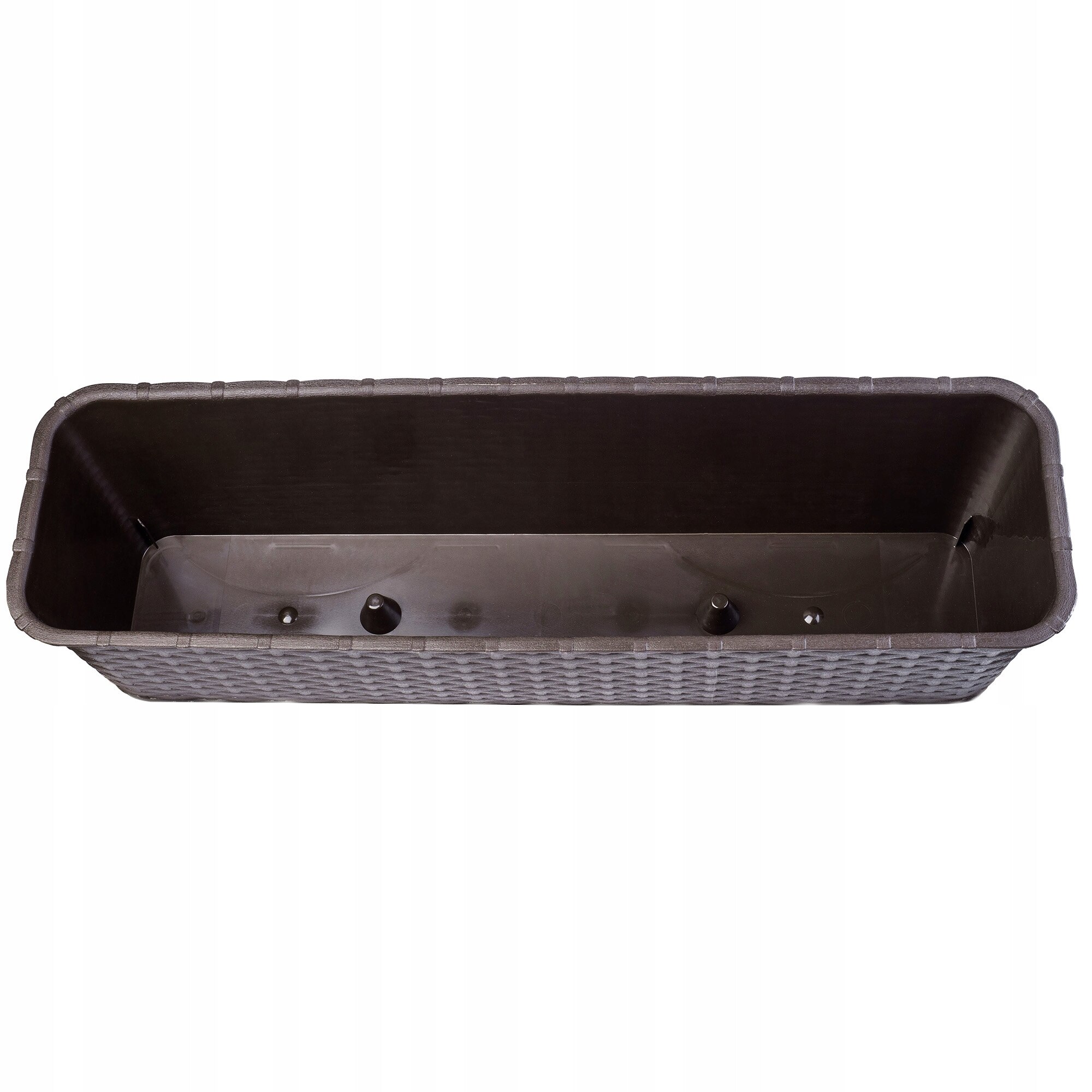 Ghiveci de balcon, Kadax, Plastic, 60 cm, Maro - eMAG.ro