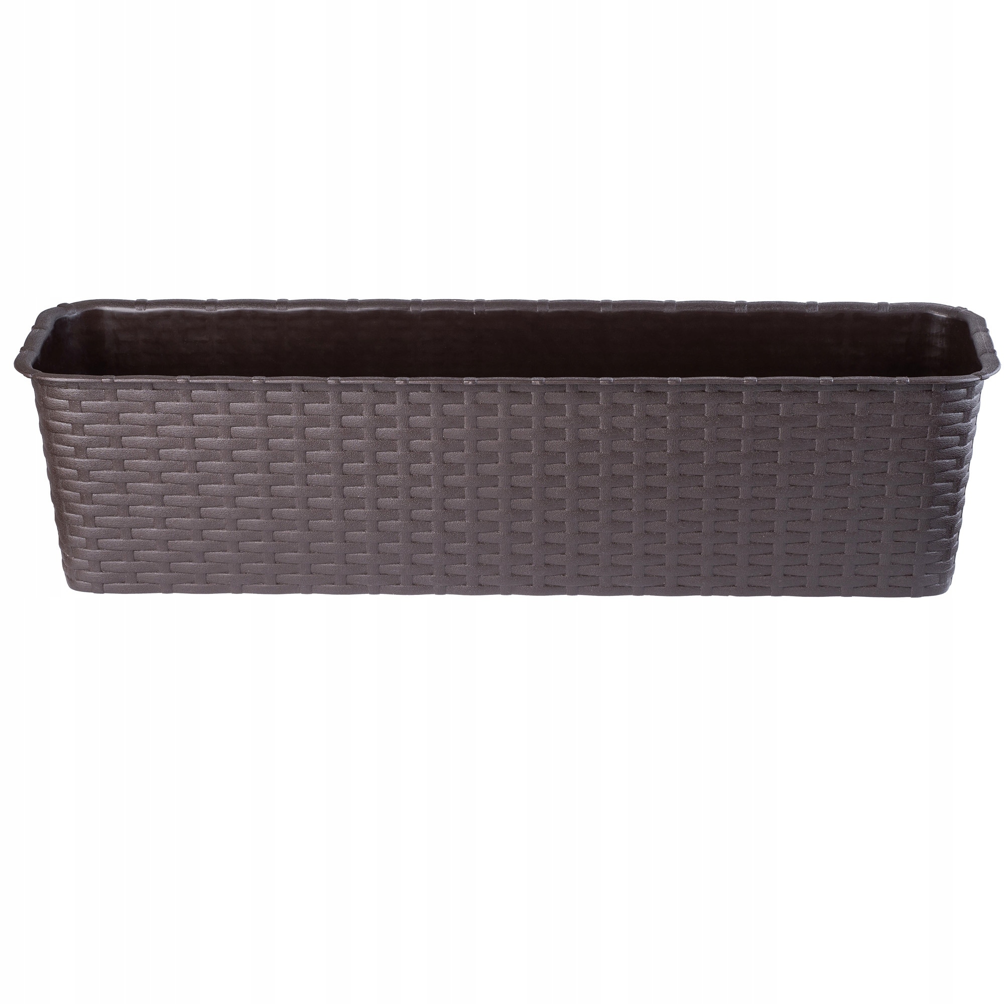 Ghiveci de balcon, Kadax, Plastic, 60 cm, Maro - eMAG.ro