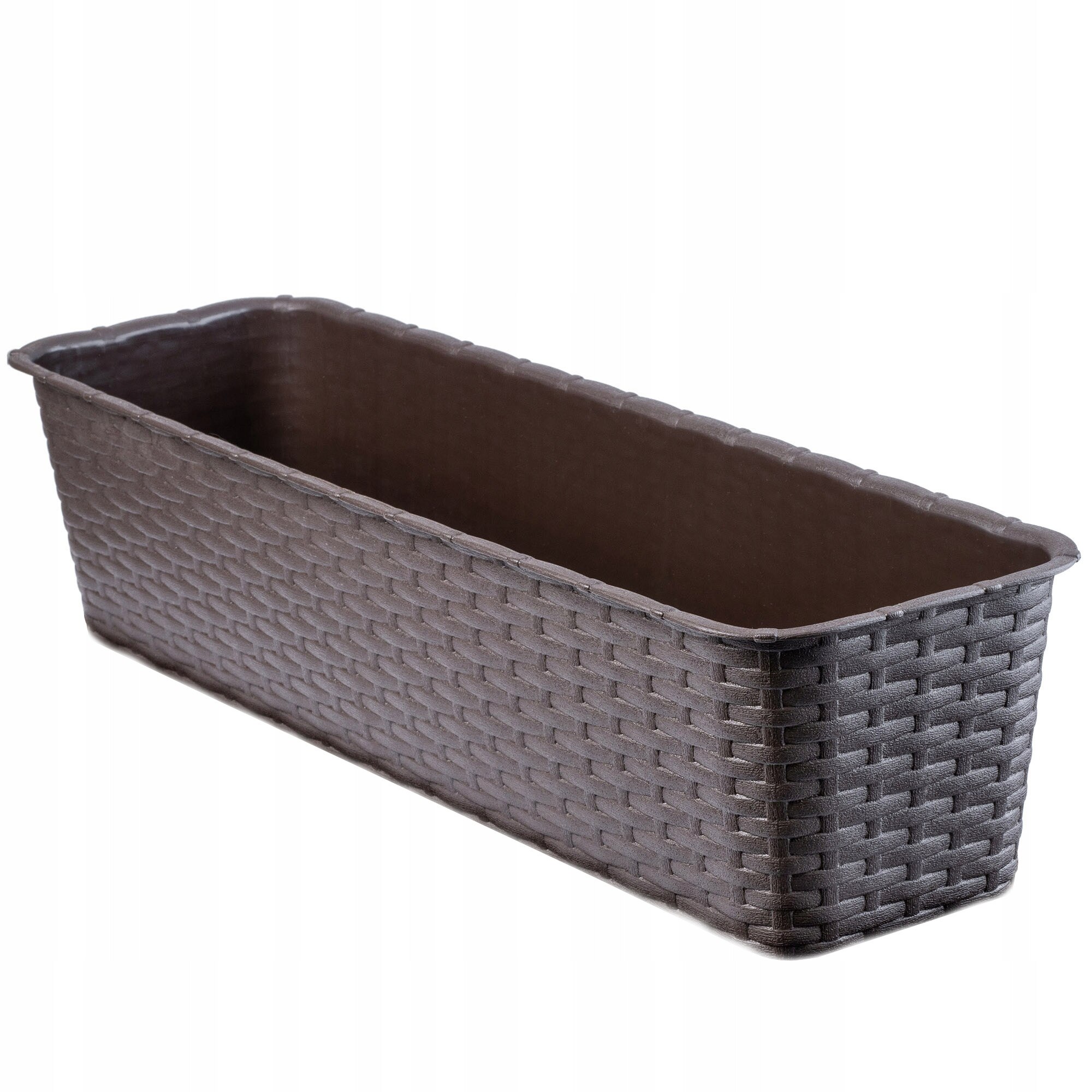 Ghiveci de balcon, Kadax, Plastic, 60 cm, Maro - eMAG.ro