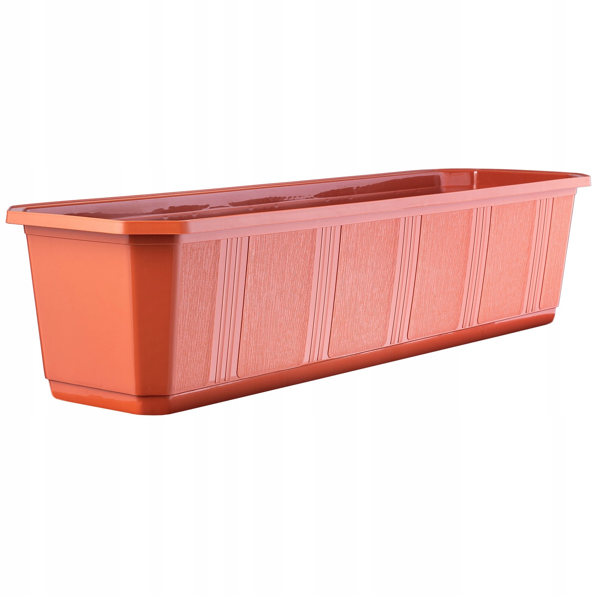 Ghiveci balcon, Kadax, Plastic, Teracota, 60 x 17 x 15 cm - eMAG.ro