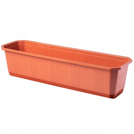 Ghiveci balcon, Kadax, Plastic, Teracota, 60 x 17 x 15 cm - eMAG.ro