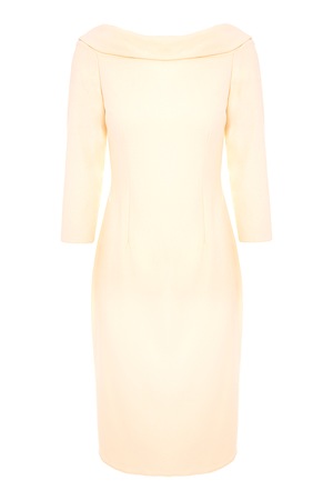 Acob à porter, Rochie cambrata de lana, Alb fildes, M - eMAG.ro