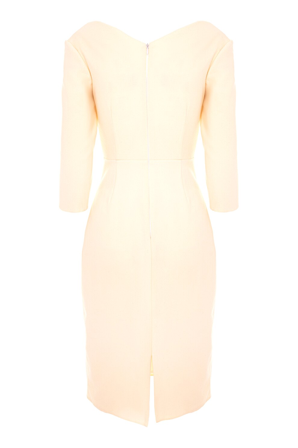 Acob à porter, Rochie cambrata de lana, Alb fildes, M - eMAG.ro